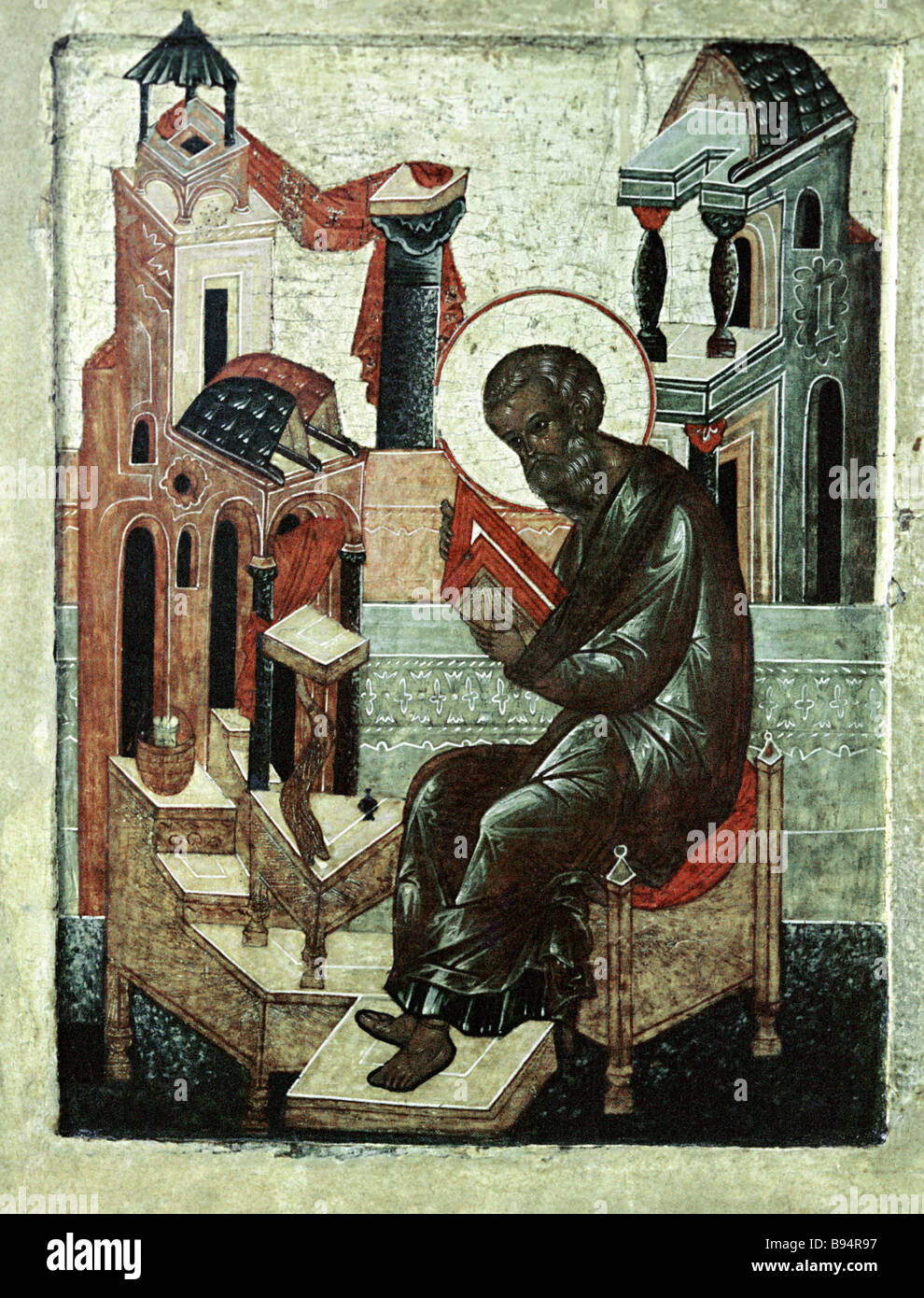 Reproduction of the 17th century icon Intercession of the Holy Virgin ...