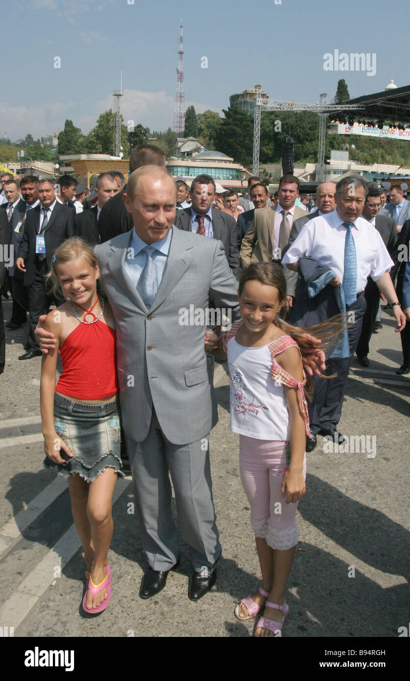 Russian President Vladimir Putin Children High Resolution Stock ...