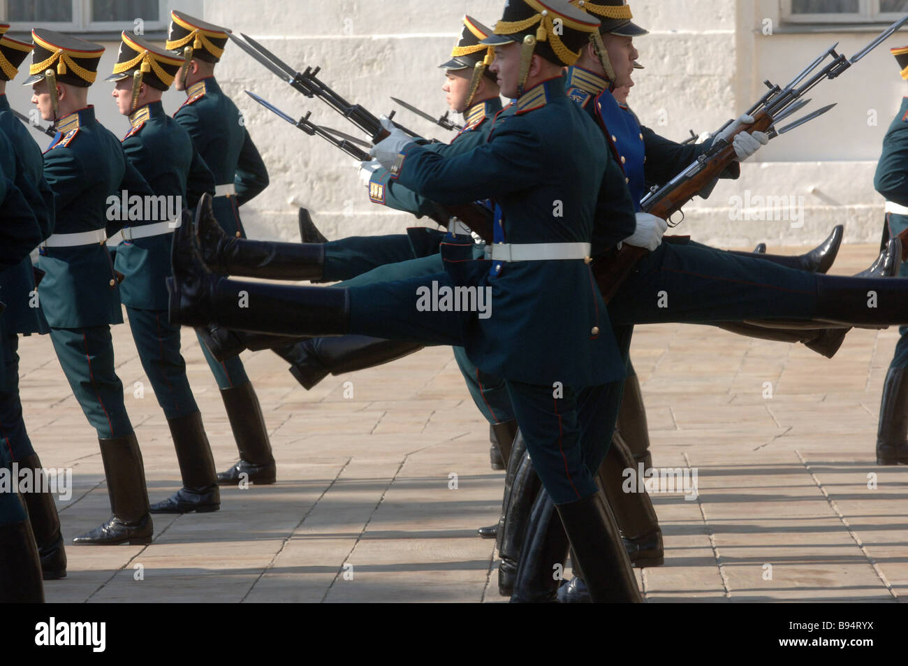 A ceremonial mounted and foot parade of the Presidential Regiment in ...