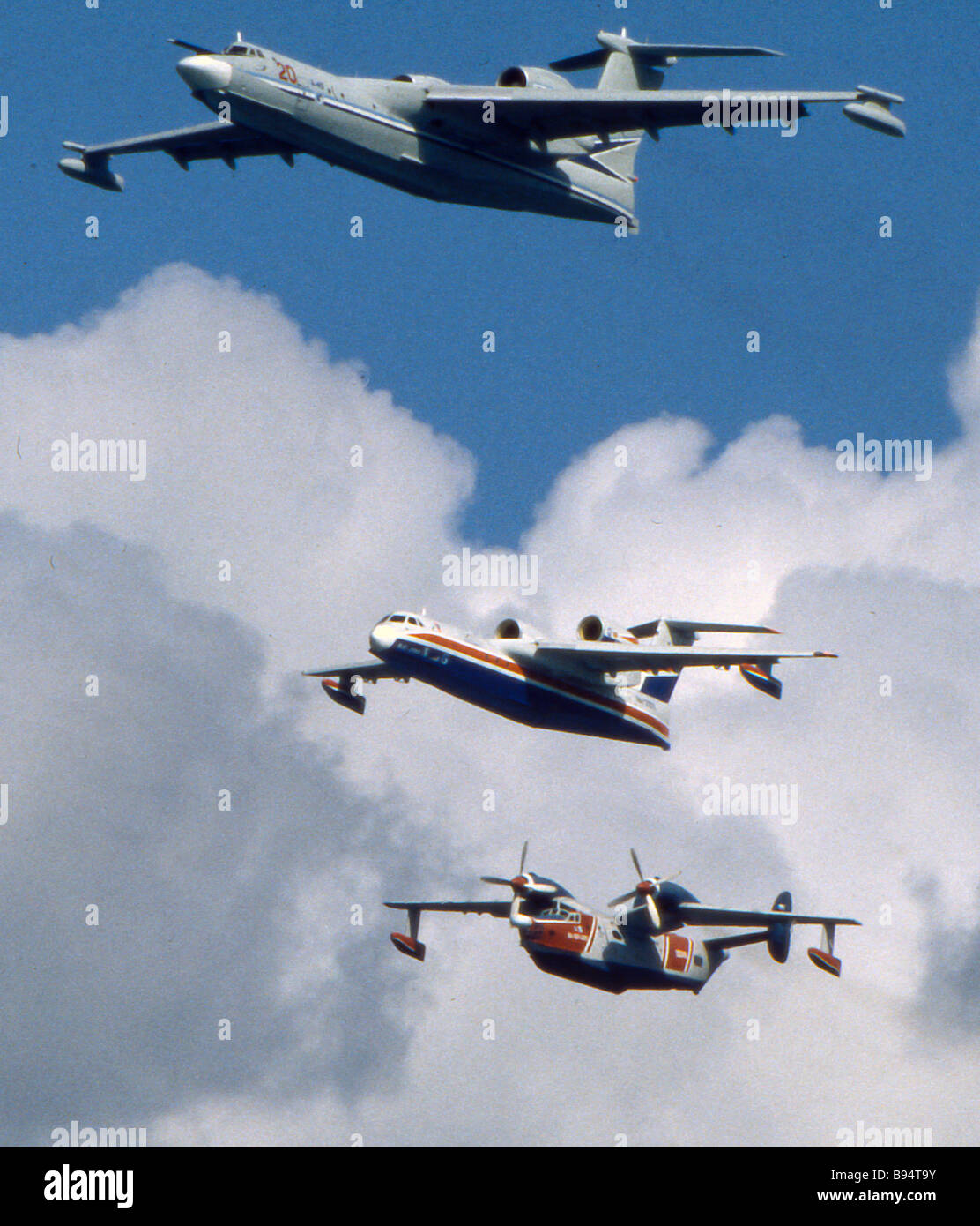 From top to bottom Amphibious craft A 40 Albatross amphibian Be 200 and ...