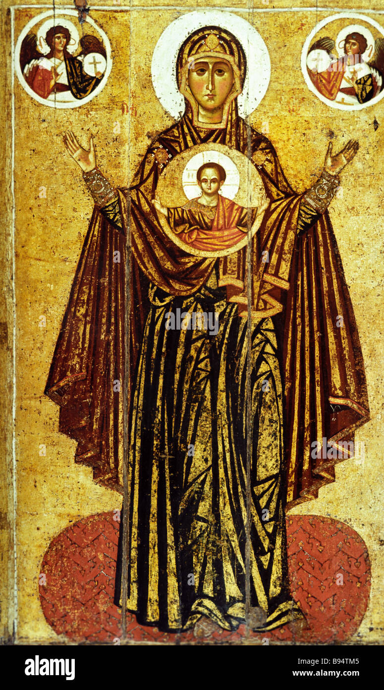 Our Lady icon State Tretyakov Gallery Reproduction Stock Photo - Alamy