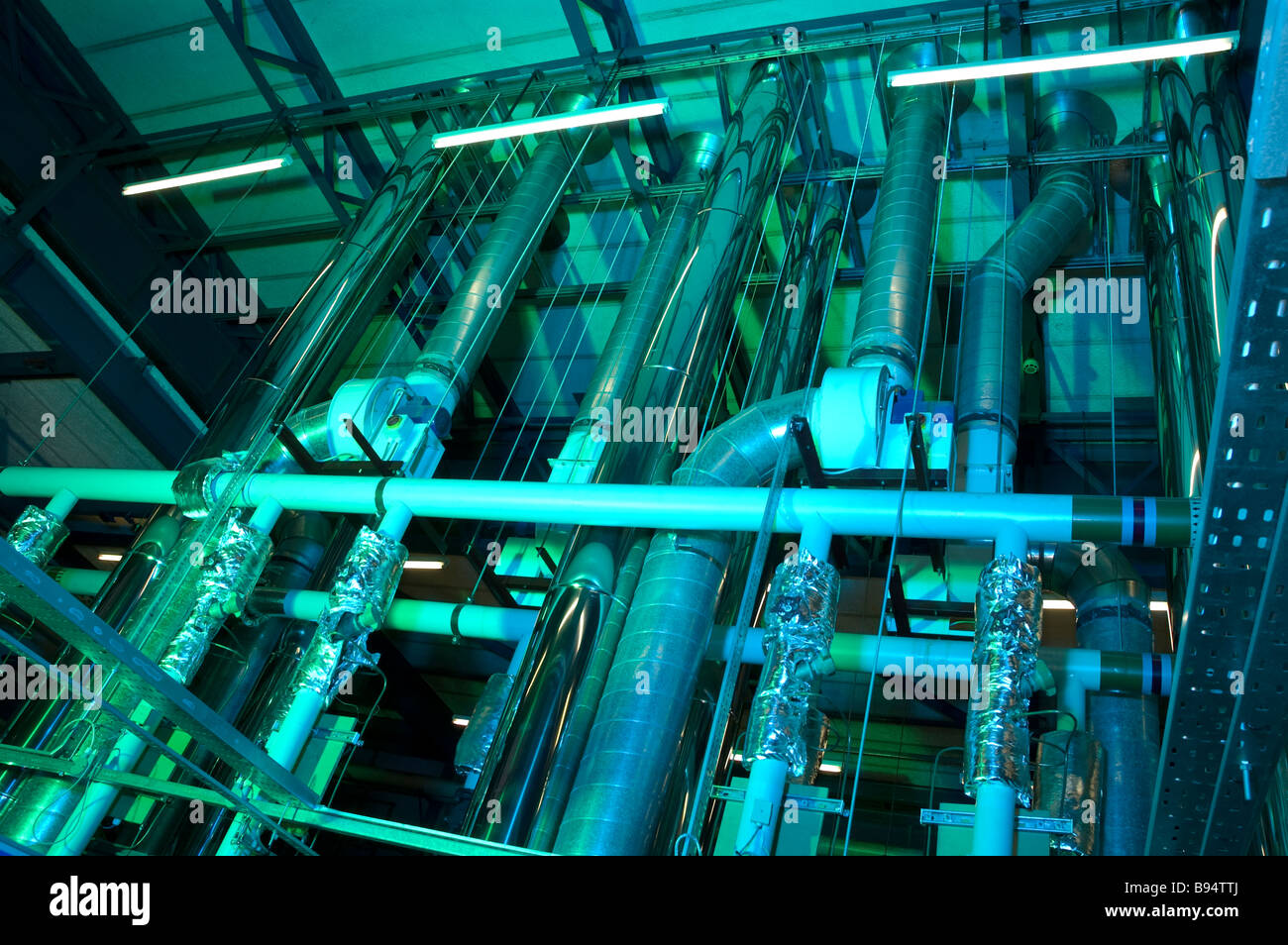 Pipework in industrial building Stock Photo - Alamy