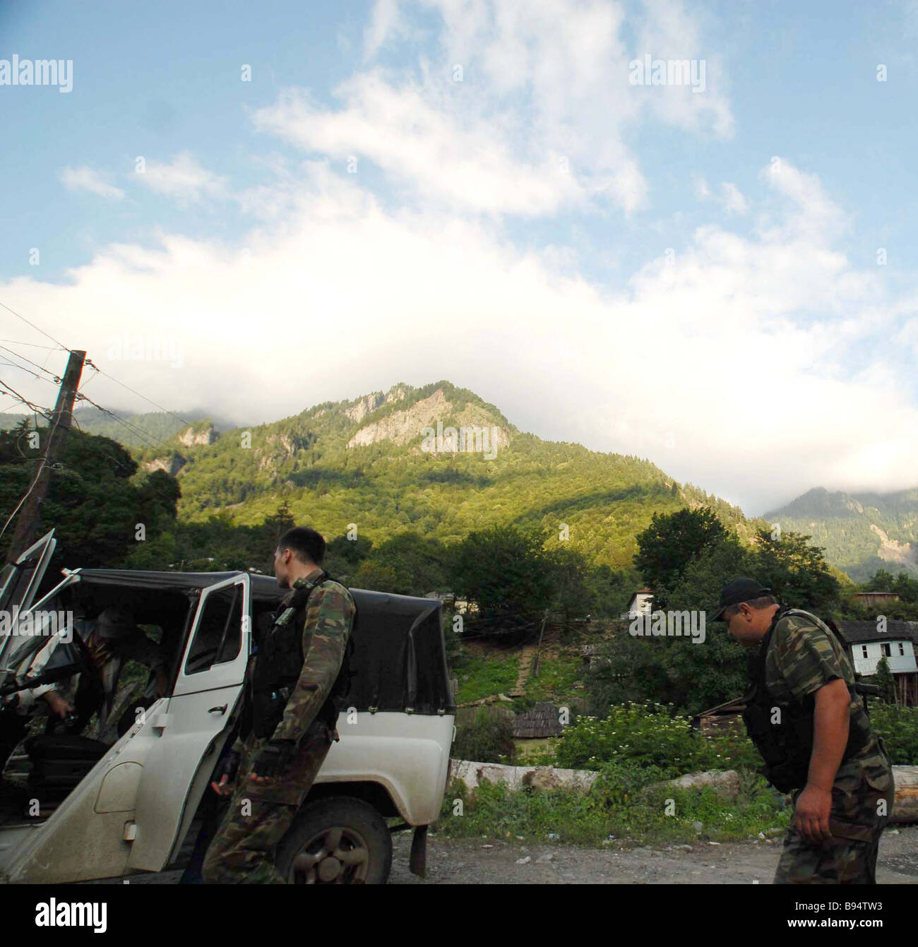 Georgian soldiers in the Kodori Gorge Stock Photo - Alamy