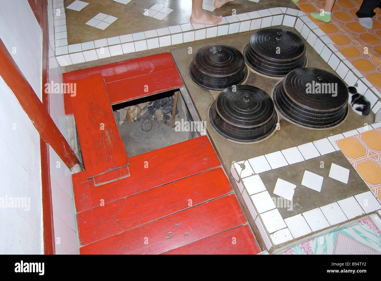 Heating system in an exemplary collective farmer s house North Korea ...