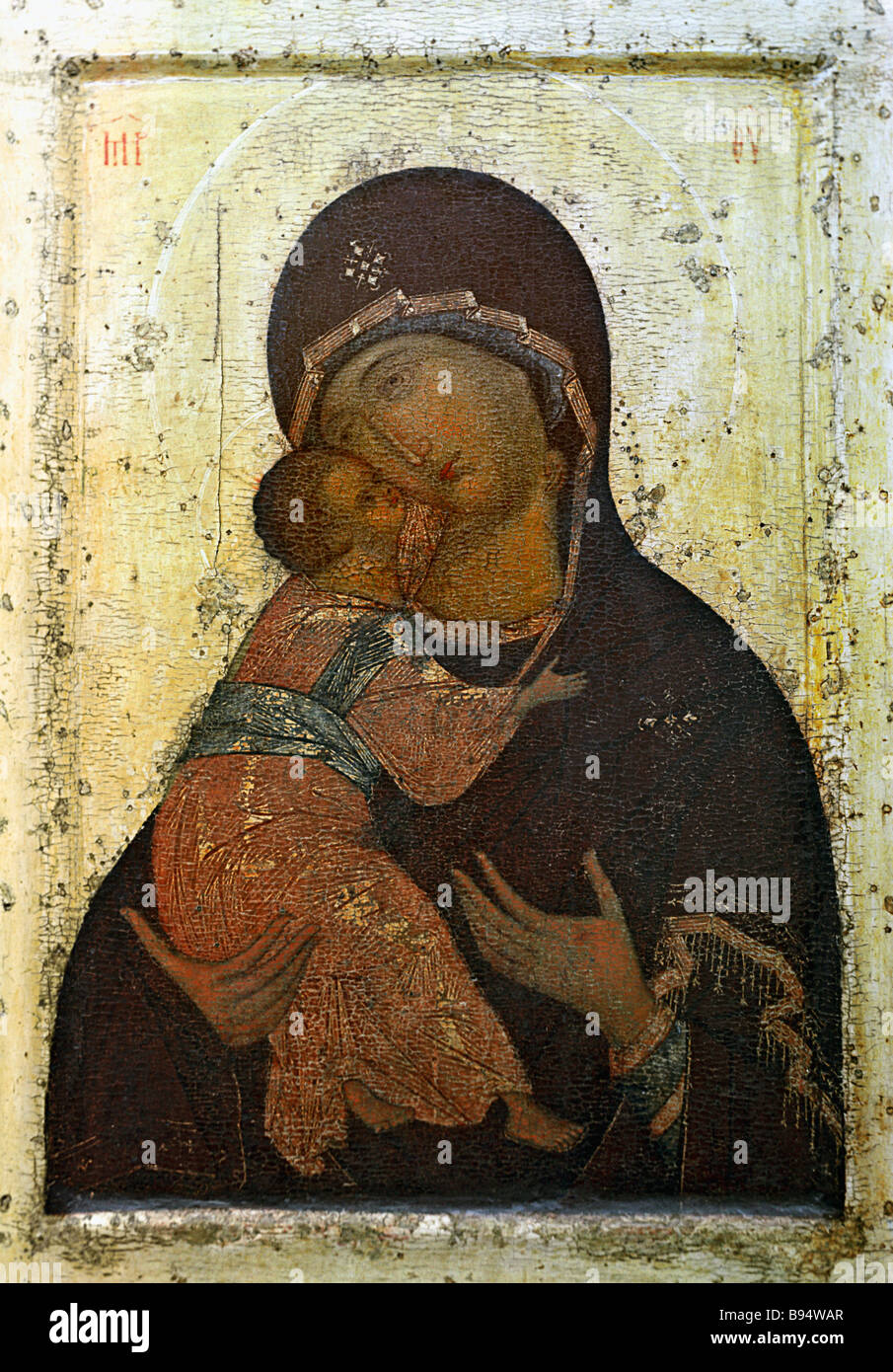 Andrei Rublev's icon "Our Lady of Vladimir" (1408 Stock Photo - Alamy