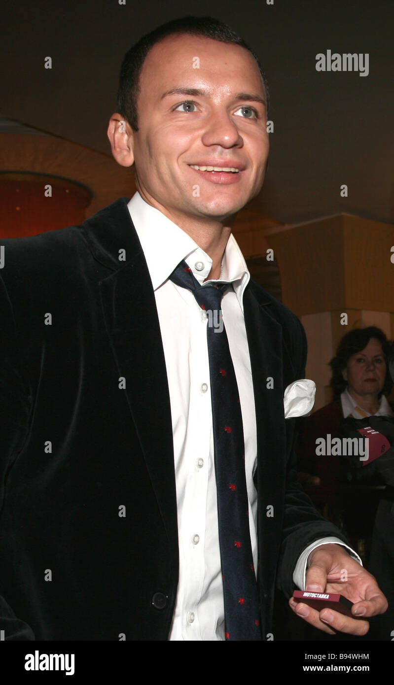 Actor Alexander Oleshko anticipating the Person of the Year GQ 2007 ...