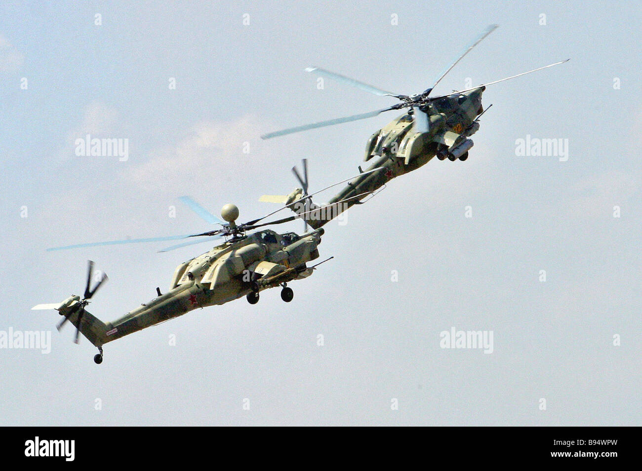 MI 28N Night Hunter helicopters of Russia s latest make on a training ...