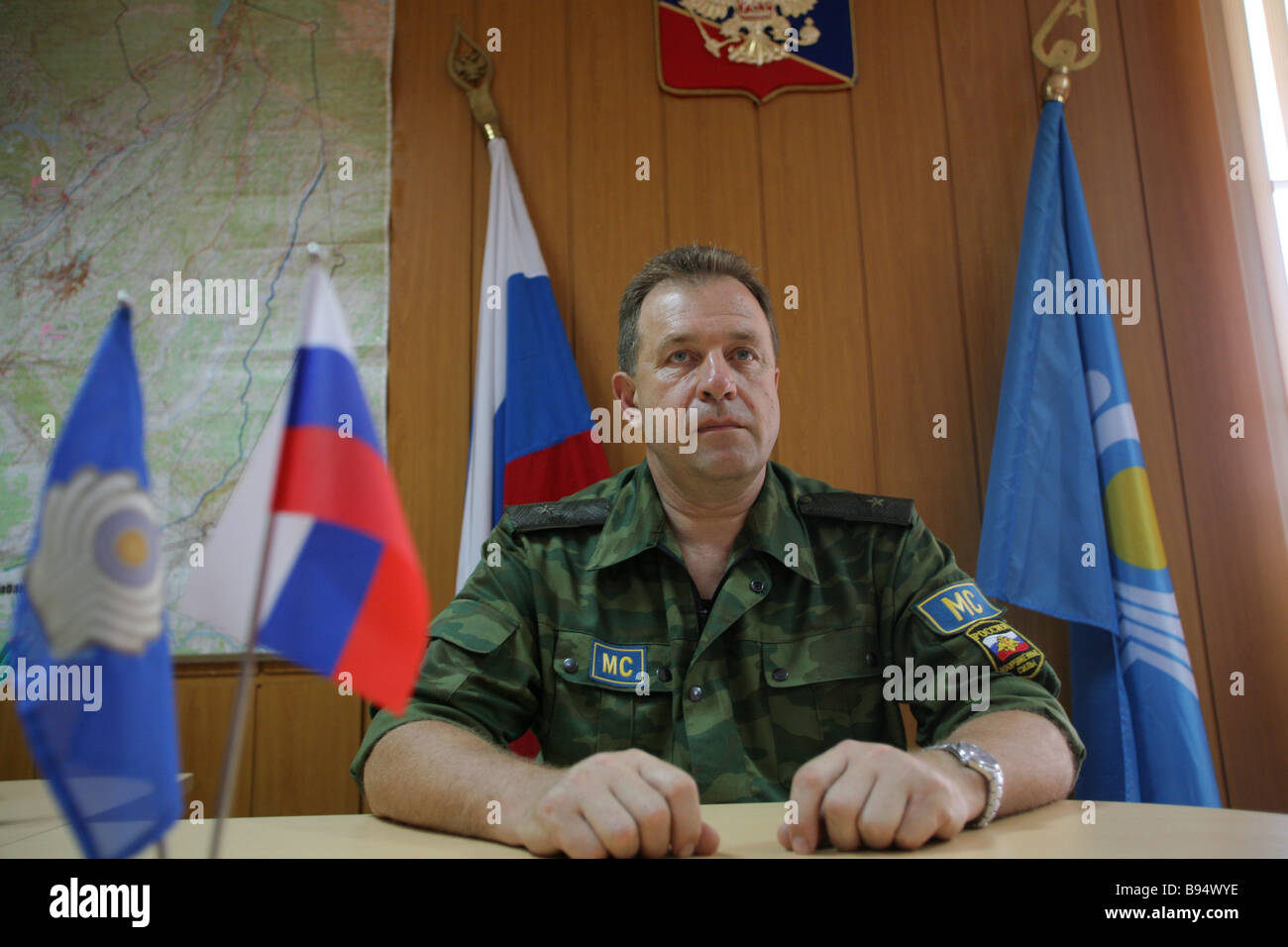 Major General Sergei Chaban CIS joint peacekeeping force commander for ...