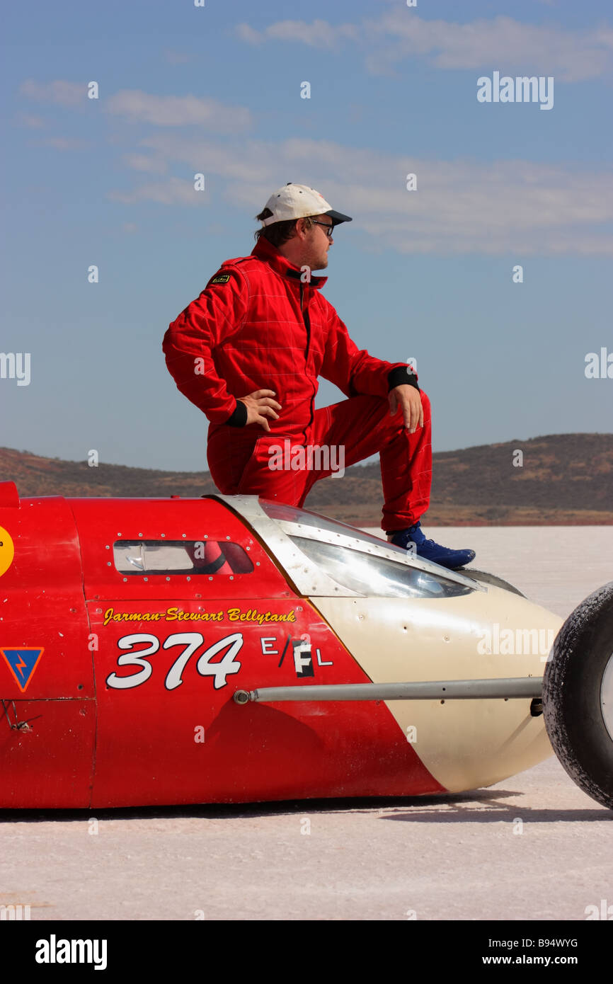 salt lake racing at lake Gairdner, Eyre Peninsula, South Australia ...