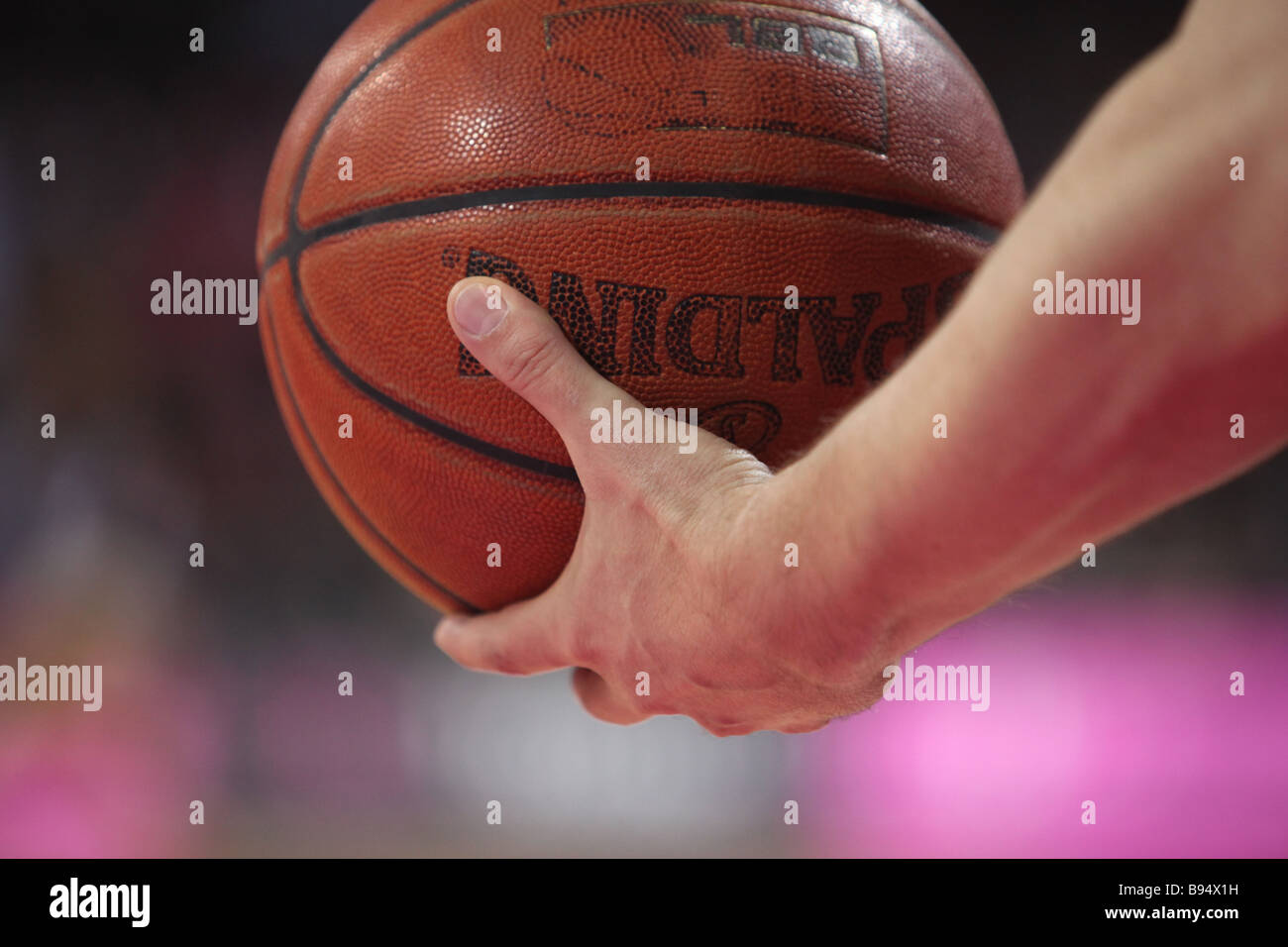 Referee holds ball in hand, sports, basketball, hands, sport Stock ...