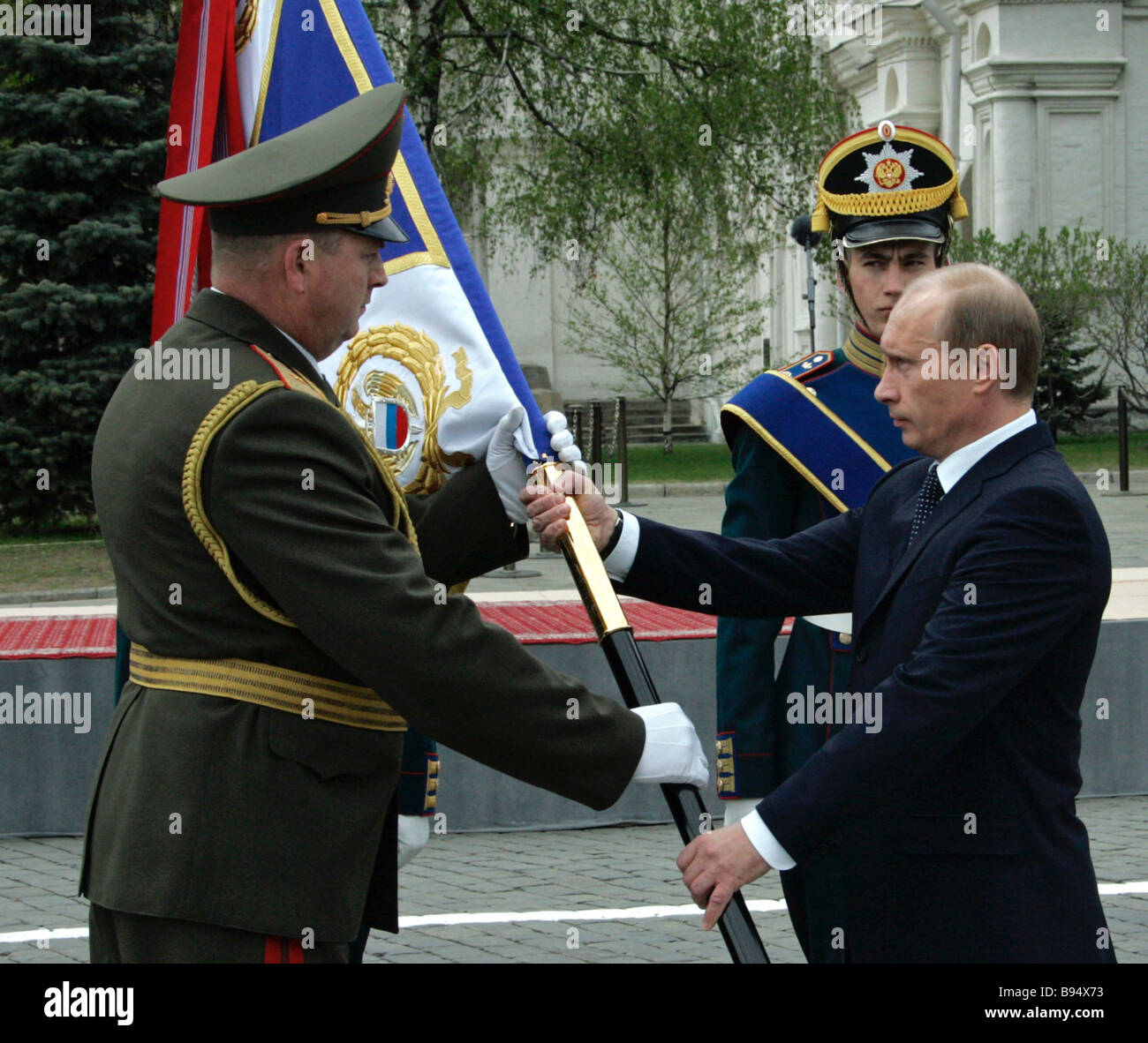 Russia s President Vladimir Putin right foreground and Major General ...