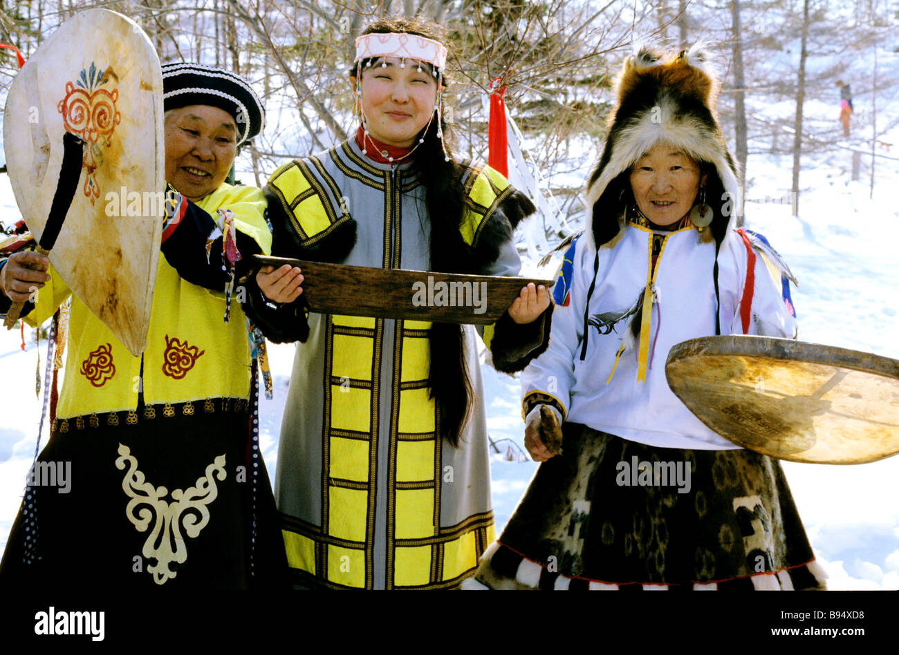 Nivkhi welcoming their guests with a smoked fish dish according to an ...
