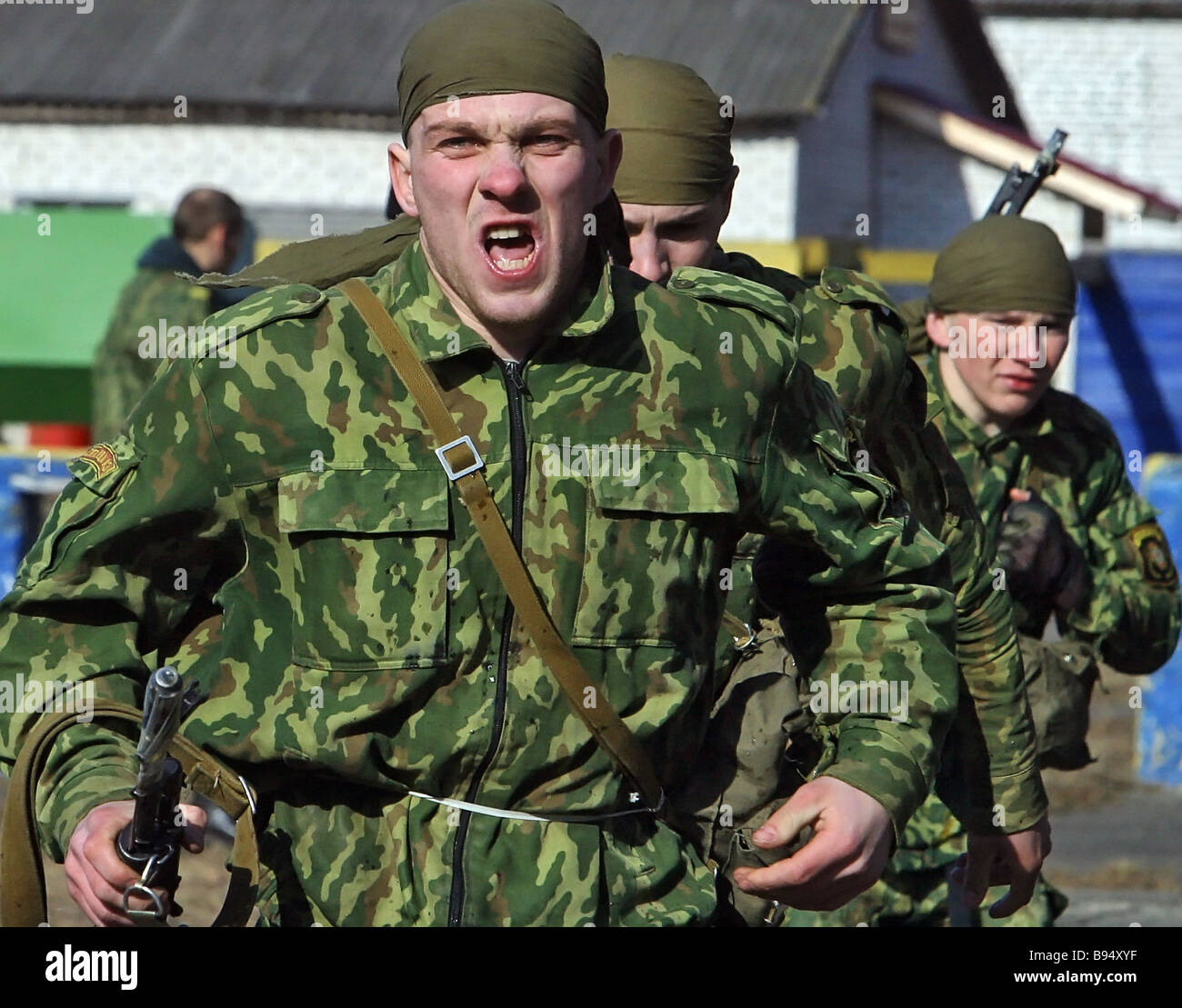 Exercises of Belorussian special task force officers at the training ...