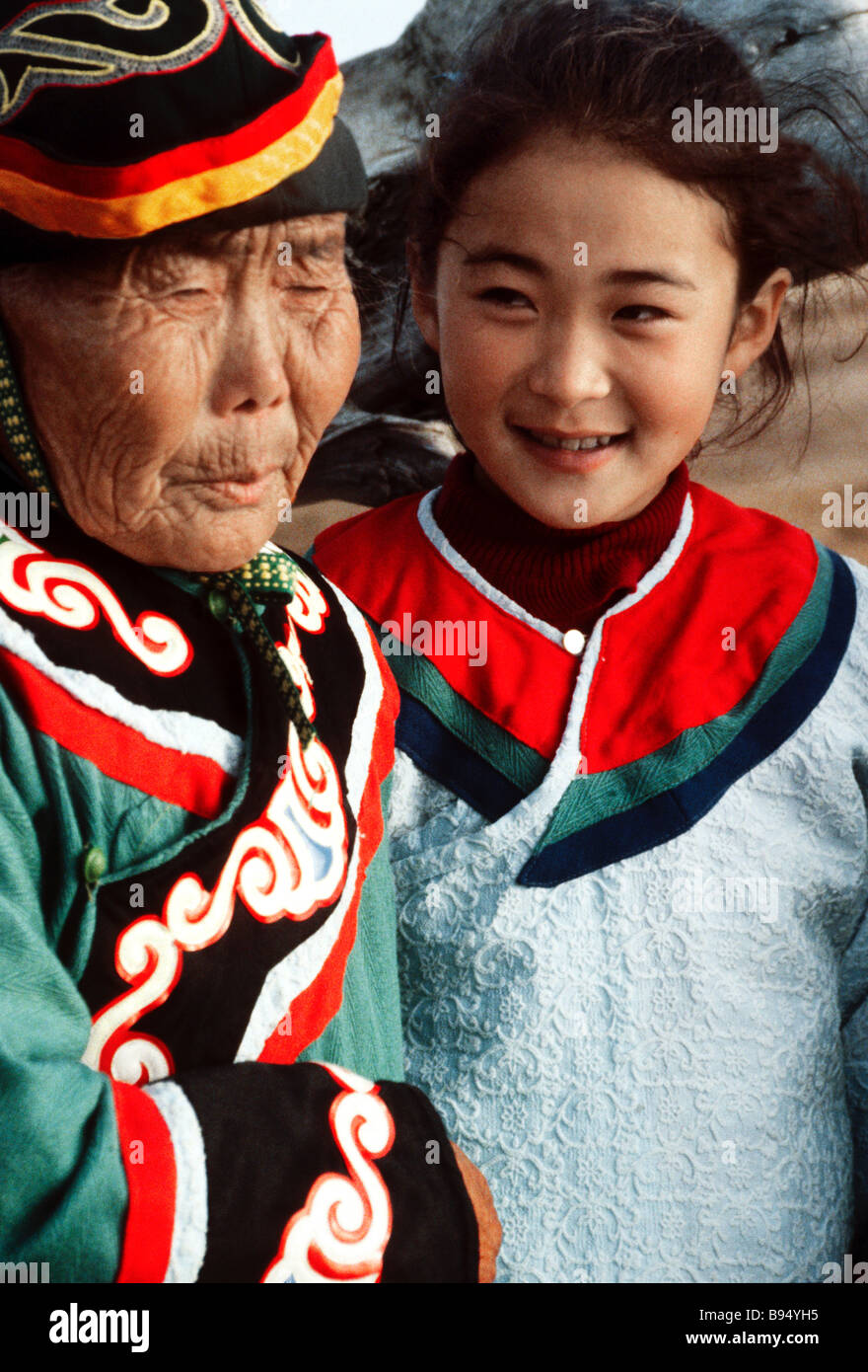 Ethnic Nivkh residents from Nogliki town on Sakhalin Island Stock Photo ...