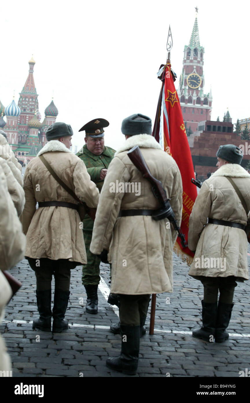 Arrangements for ceremonial march across Red Square in honor of the ...
