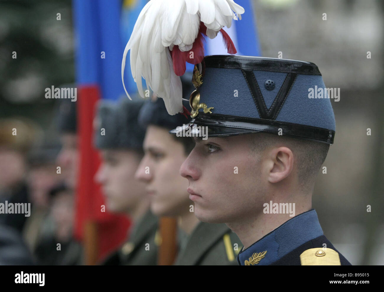 At official opening of the memorial stele honoring pilots of Normandy ...
