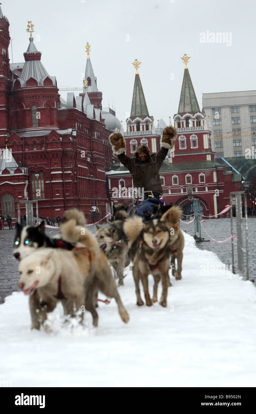 Daring Frenchman Nicolas Vanier started on his dog sled team journey ...