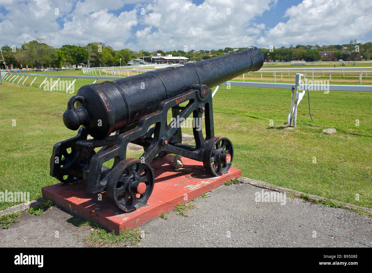 Cannons at Garrison Savannah Racetrack in Barbados, "West Indies Stock ...