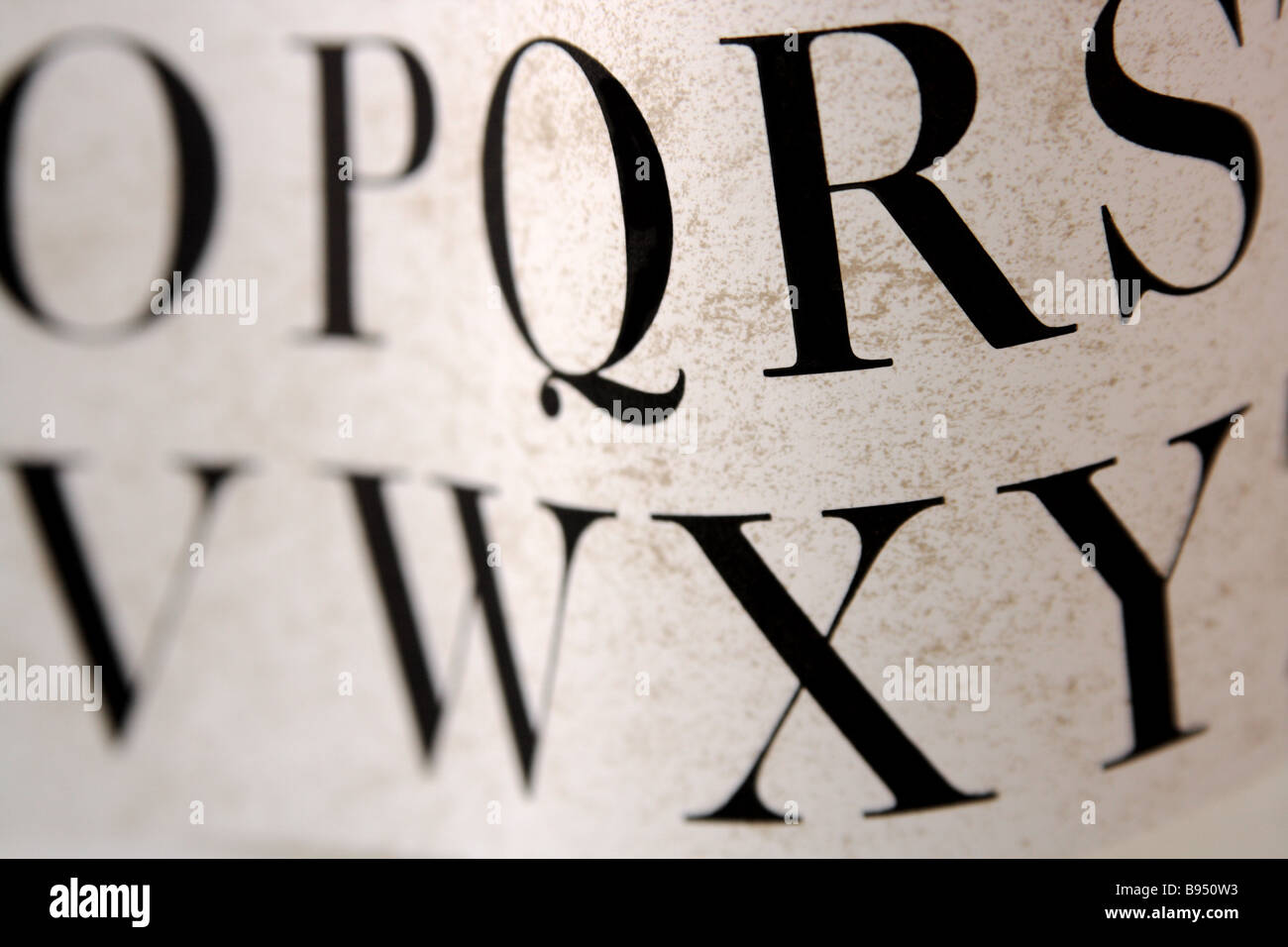 curving alphabet letters Stock Photo - Alamy