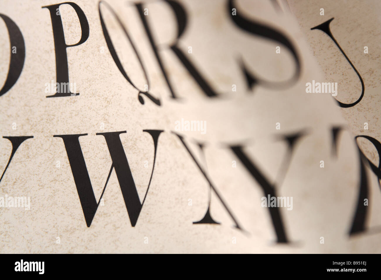 curving alphabet letters Stock Photo - Alamy