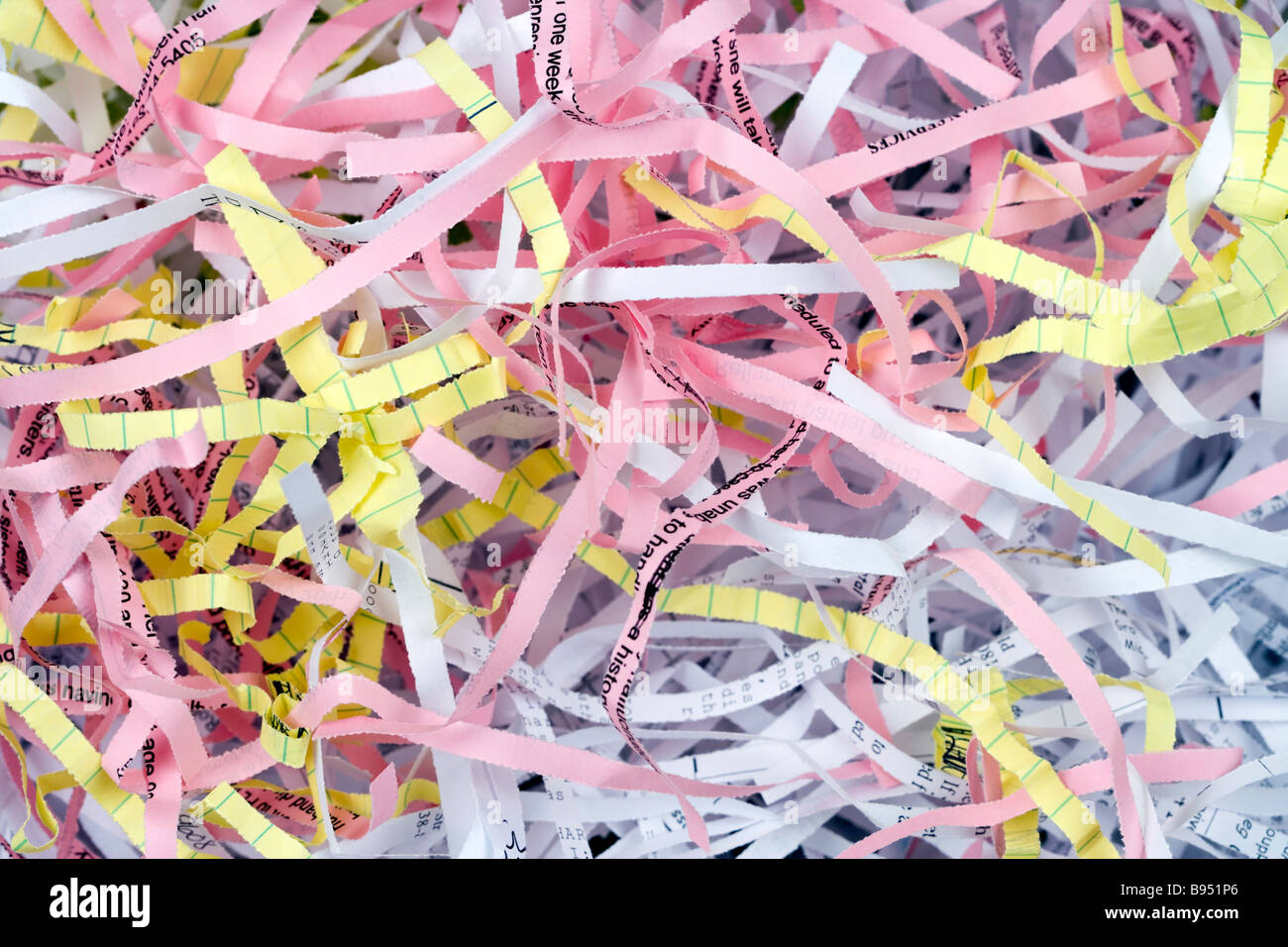 Shredded waste paper Stock Photo - Alamy