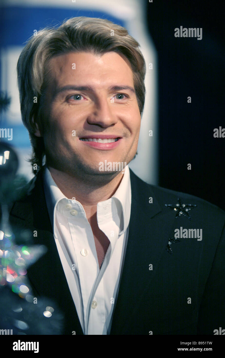 Singer Nikolai Baskov at Olympiyski Stadium where the Song of the Year ...