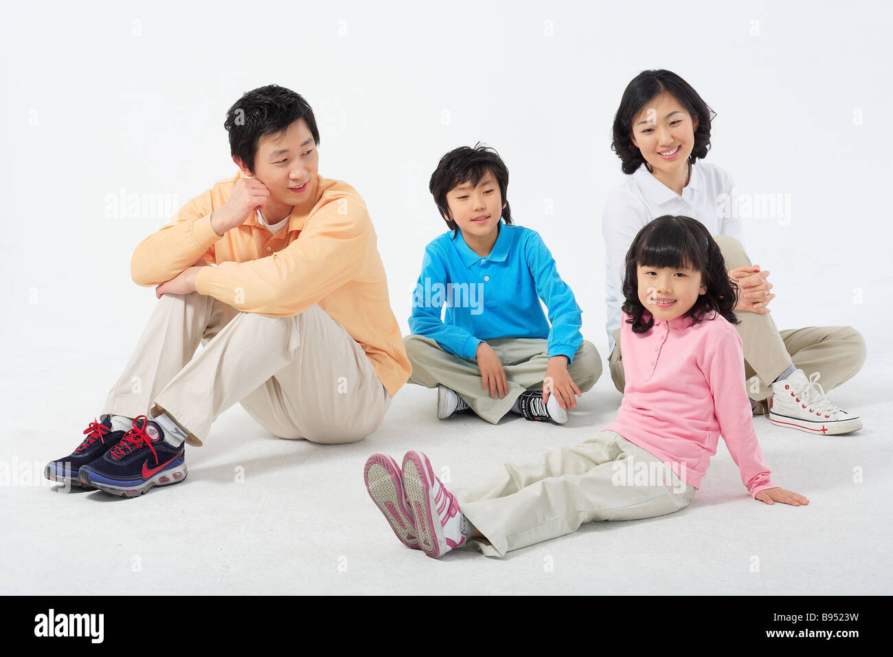 Happy Asian Family Stock Photo - Alamy