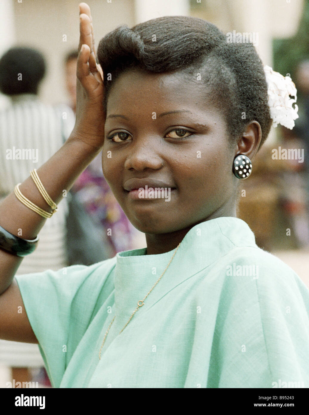 Girl from the People s Republic of the Congo Stock Photo - Alamy