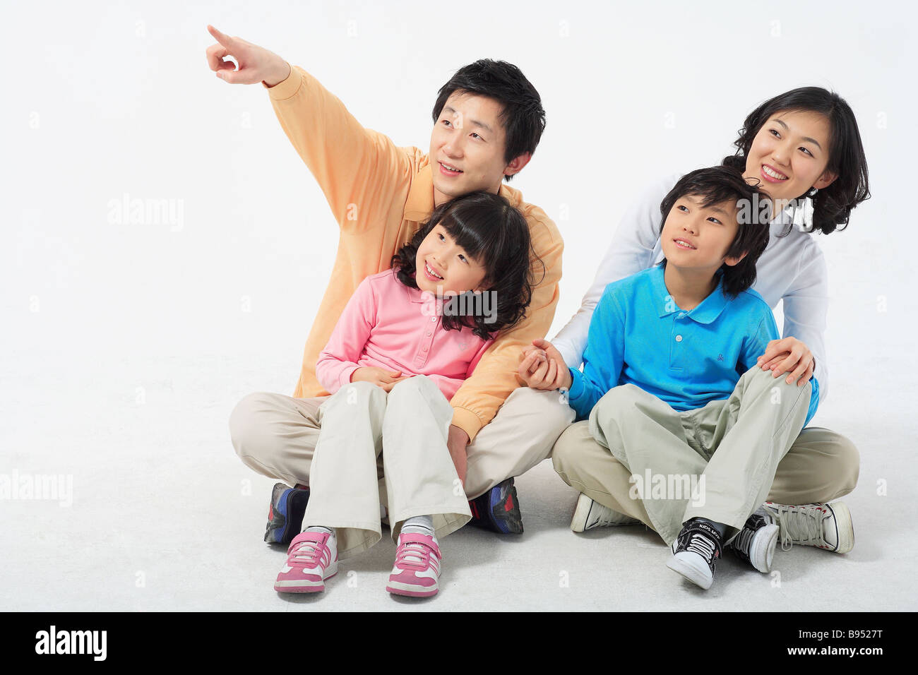 Happy Asian Family Stock Photo - Alamy
