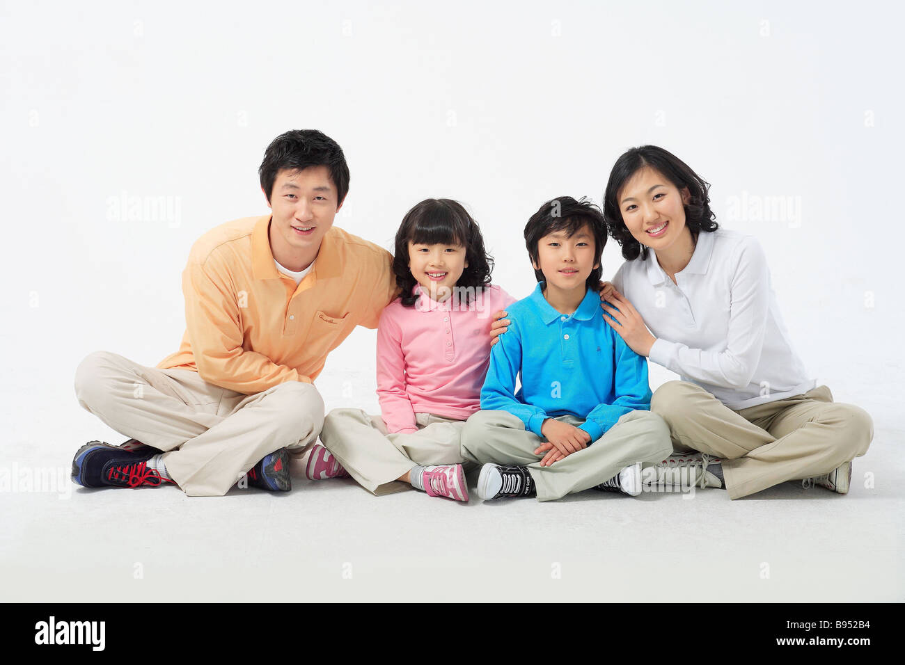Happy Asian Family Stock Photo - Alamy