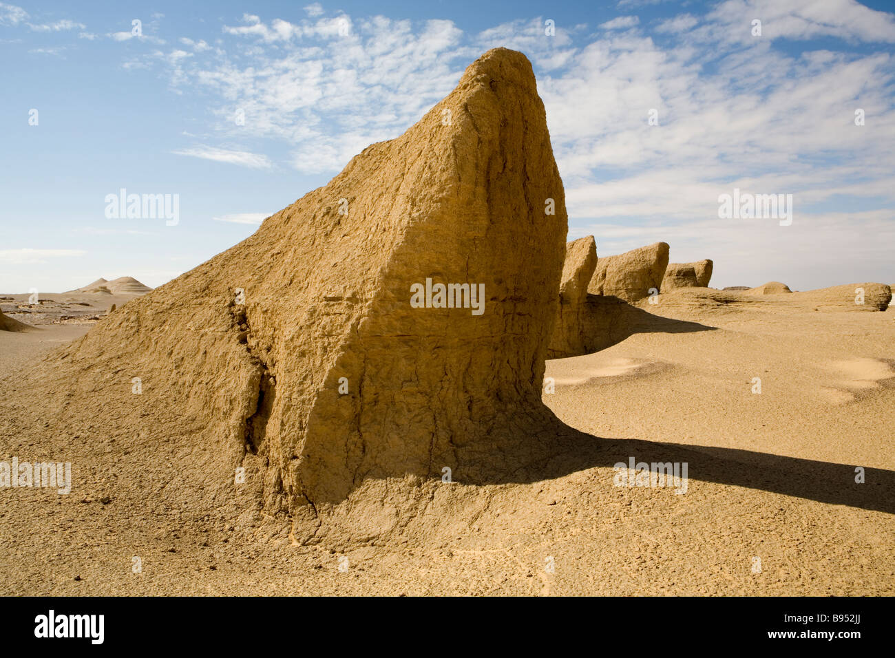Yardang field near Dakhla Oasis, Egypt , Africa Stock Photo - Alamy