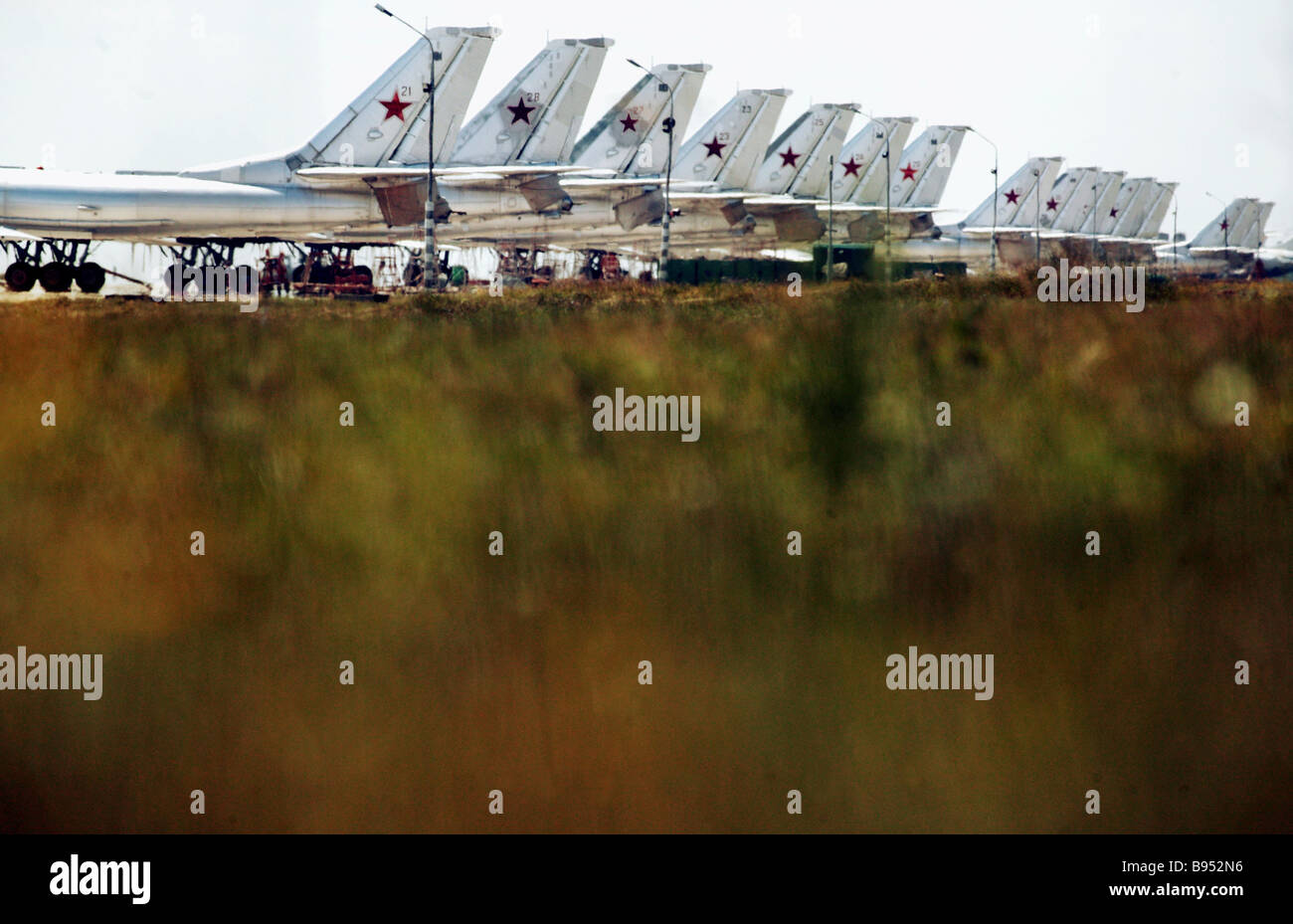 Tu 195 bombers at a military airfield in Engels the Saratov region ...