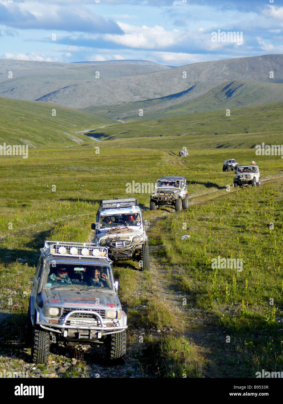 The Polar Urals extreme sporting expedition drives off roaders UAZ GAZ ...