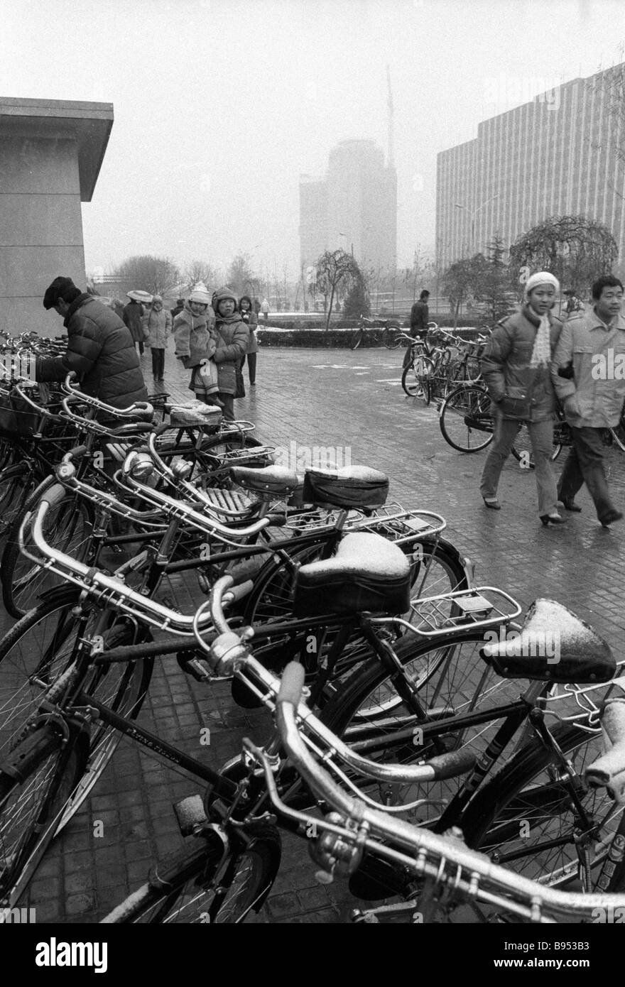 A bicycle park in Beijing Stock Photo - Alamy
