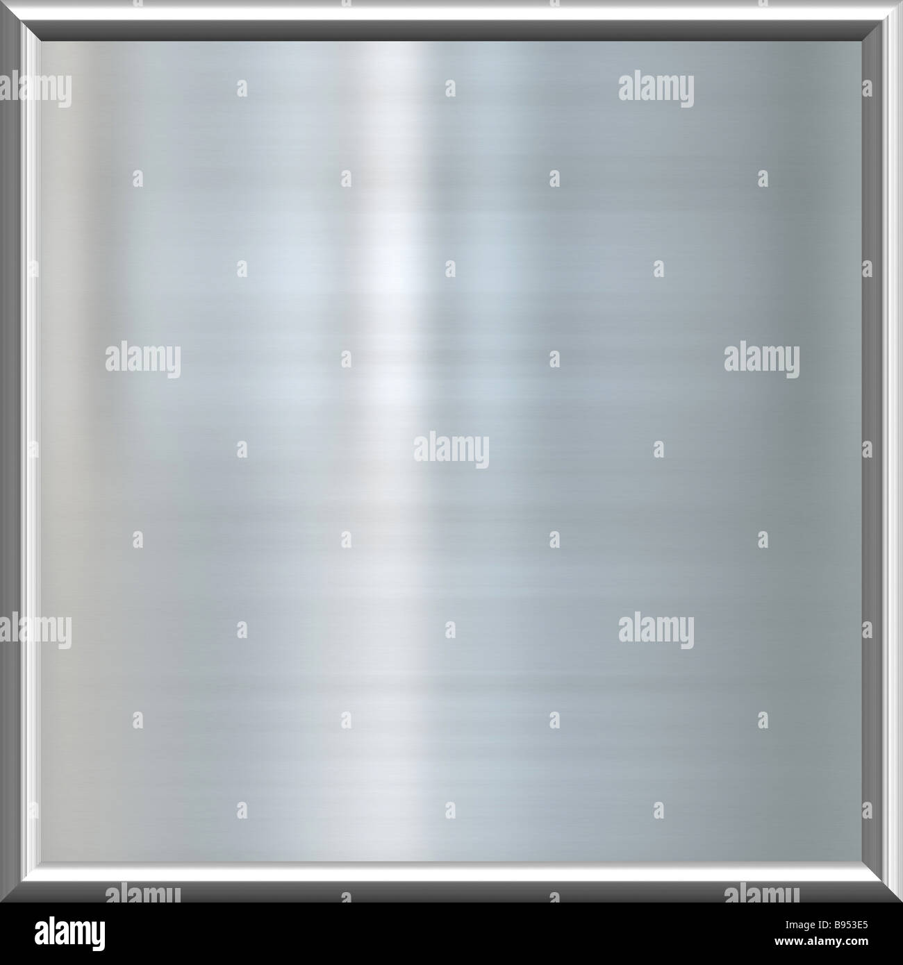 great image of shiny silver or steel plate in frame Stock Photo - Alamy