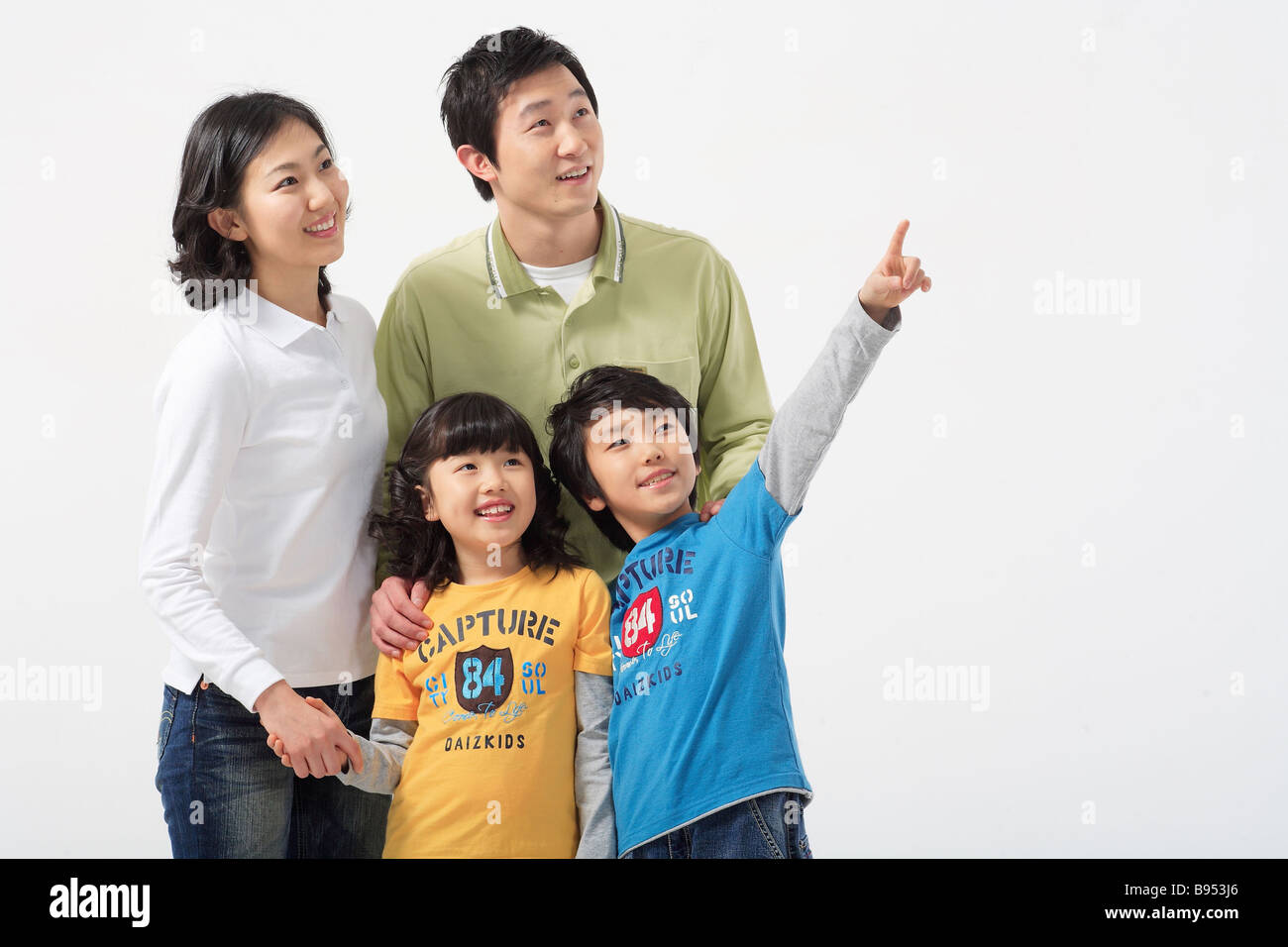 Happy Asian Family Stock Photo - Alamy
