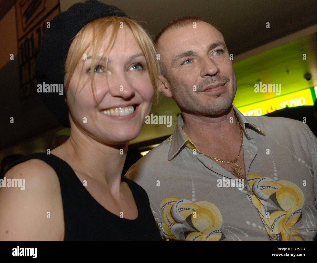 Russian film star Ingeborga Dapkunaite and figure skating trainer ...