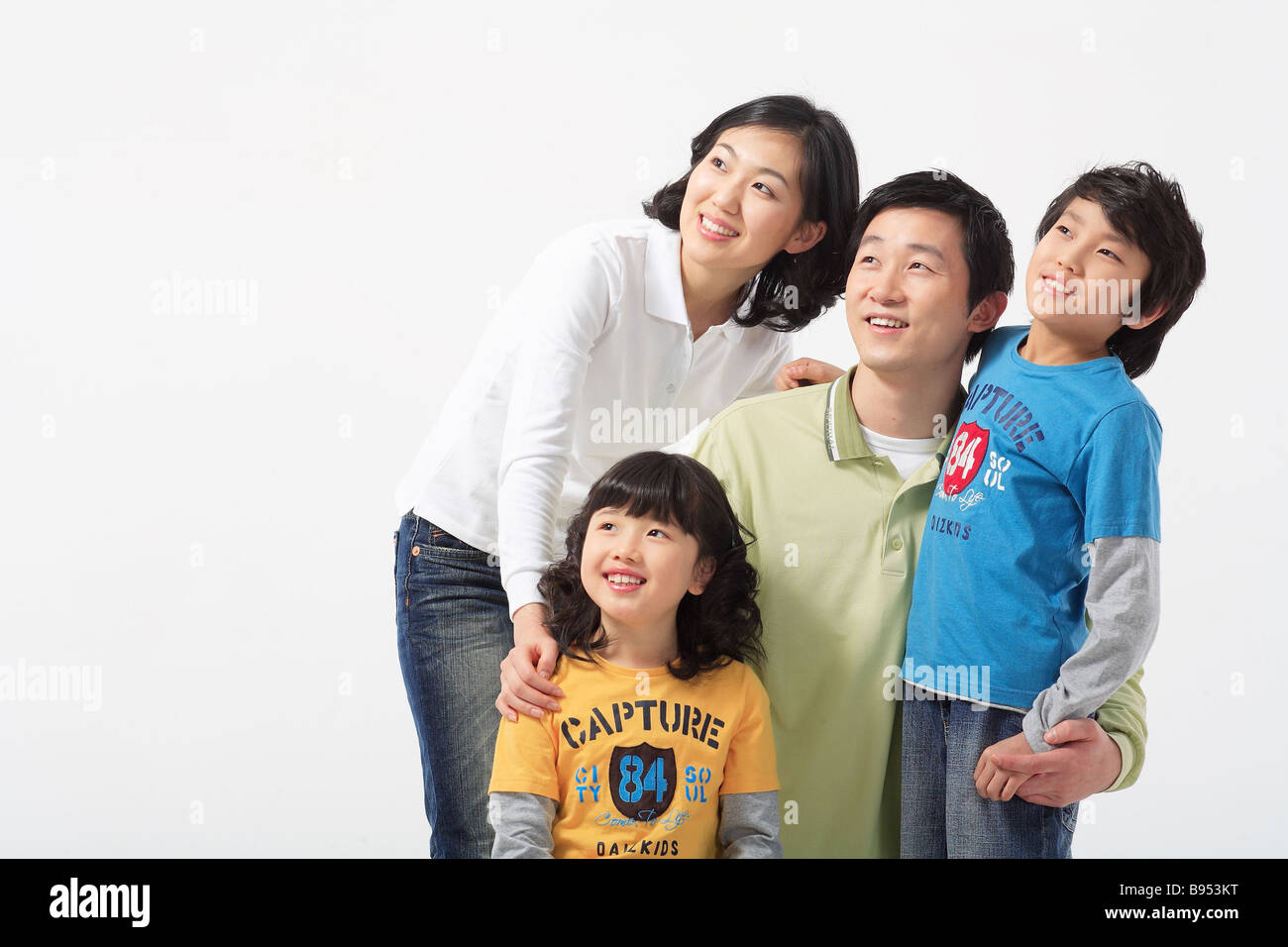 Happy Asian Family Stock Photo - Alamy