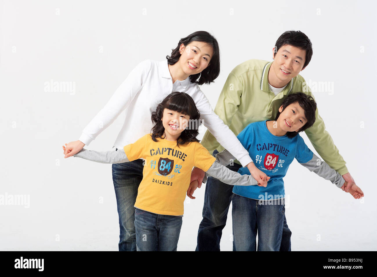 Happy Asian Family Stock Photo - Alamy