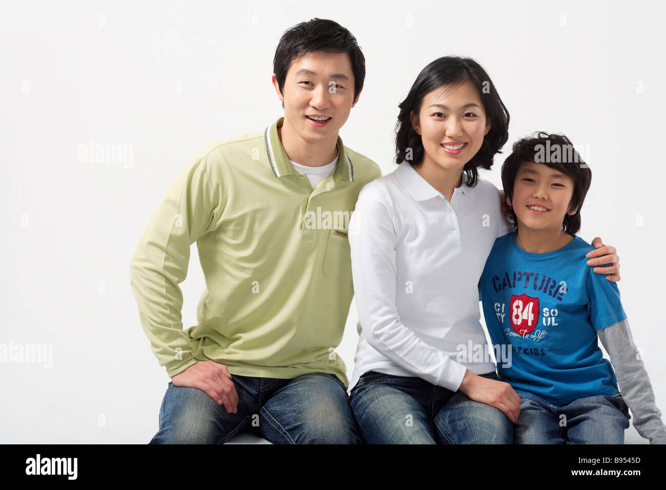 Happy Asian Family Stock Photo - Alamy