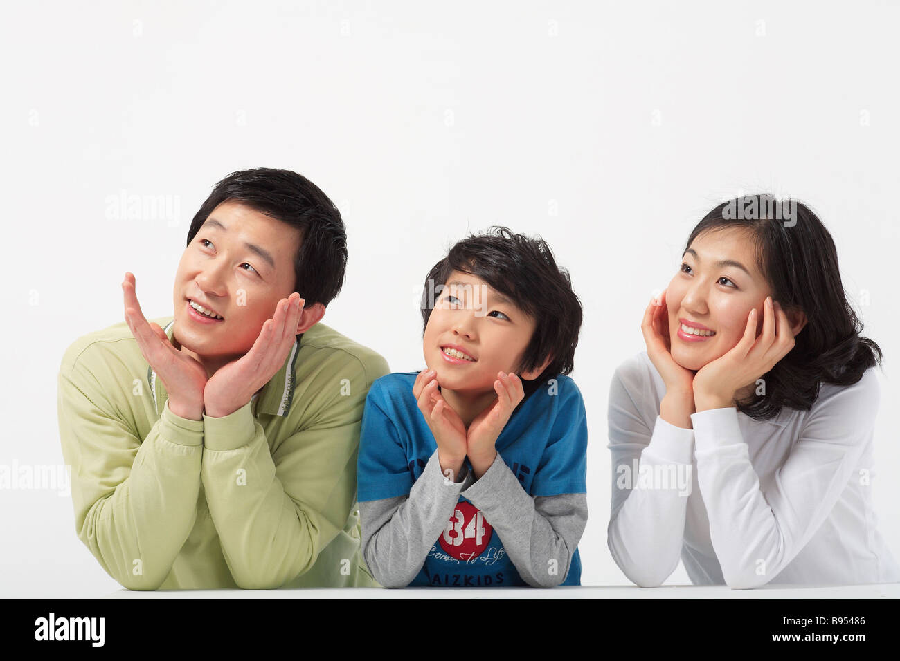 Happy Asian Family Stock Photo - Alamy