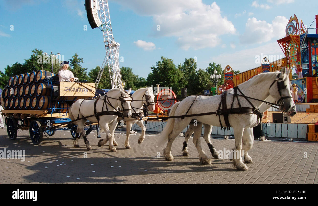 Beer festival opens in Moscow Stock Photo - Alamy