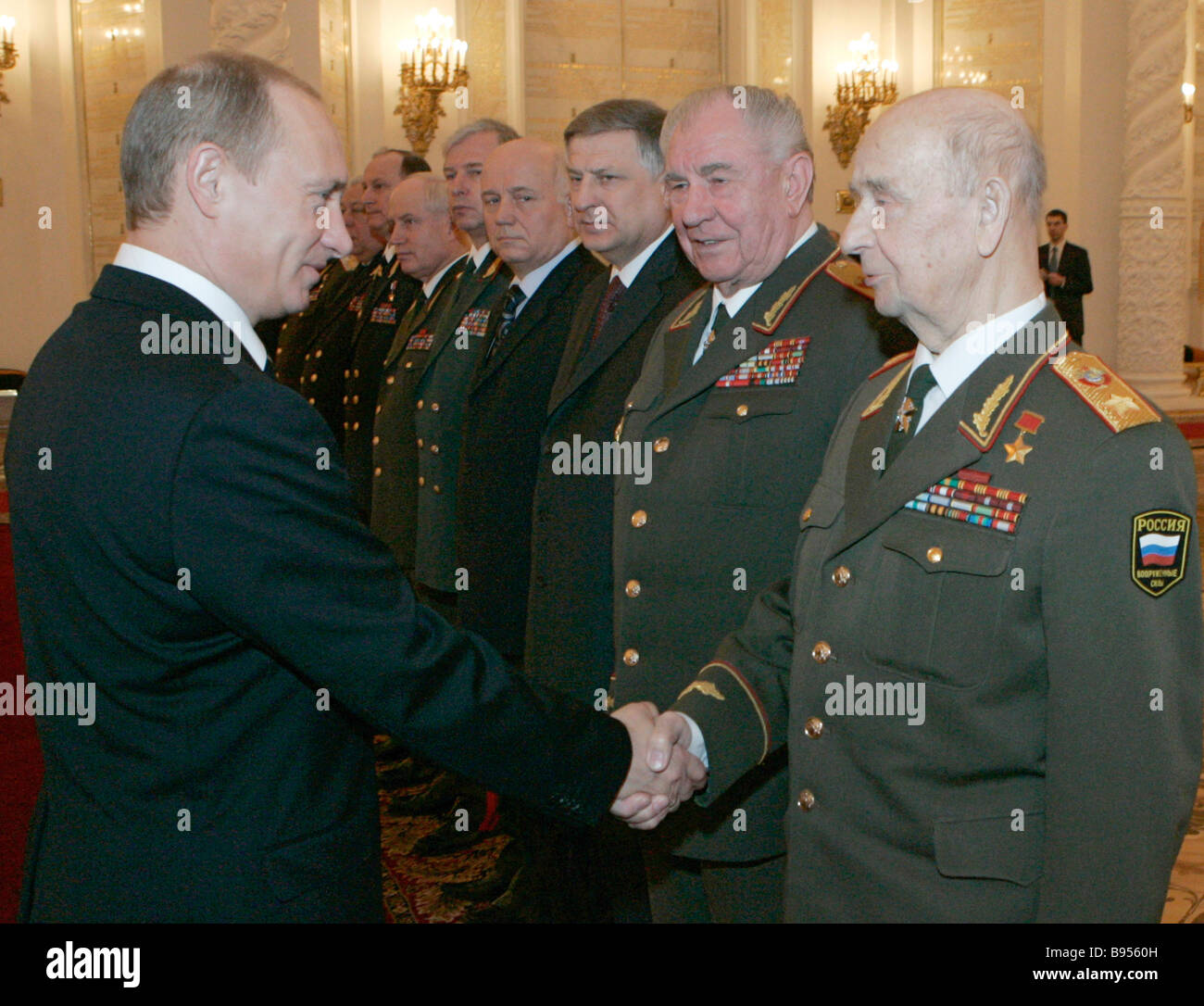 President Vladimir Putin Marshal of the U S S R Sergei Sokolov left to ...