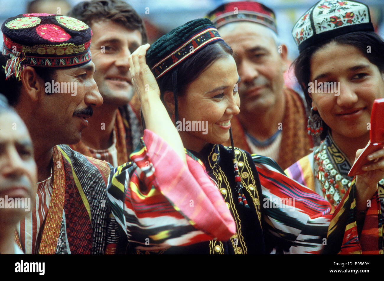 The Chuncha folk song and dance company of Tajikistan performing at the ...