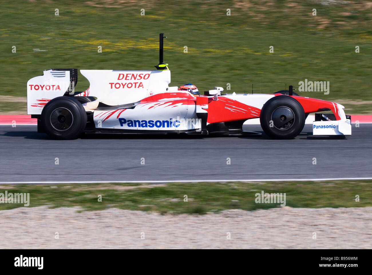 Timo Glock GER in the Toyota TF109 racecar during Formula 1 testing ...