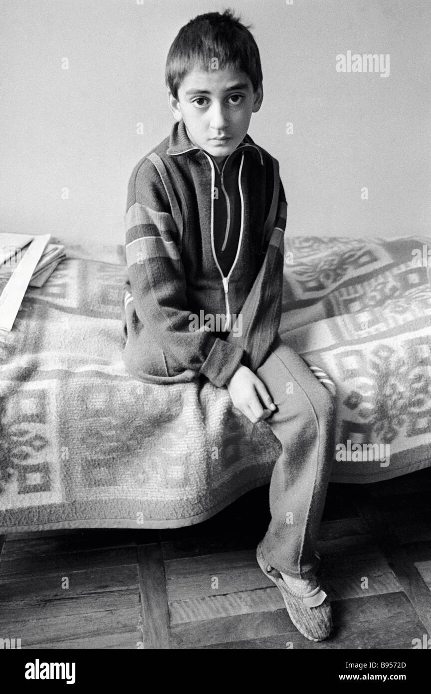 This boy of Spitak was injured in the 1988 Armenian earthquake and had ...