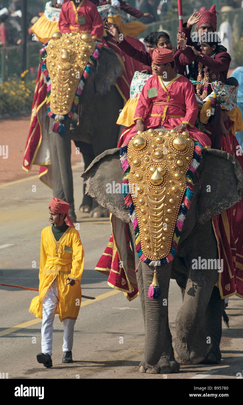 A parade on Republic Day a wide scale national holiday in India Stock ...