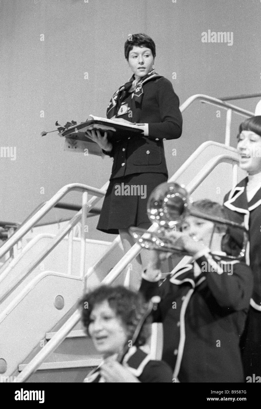 Irina Bazhenova U S S R winner of an international Miss Air Hostess ...