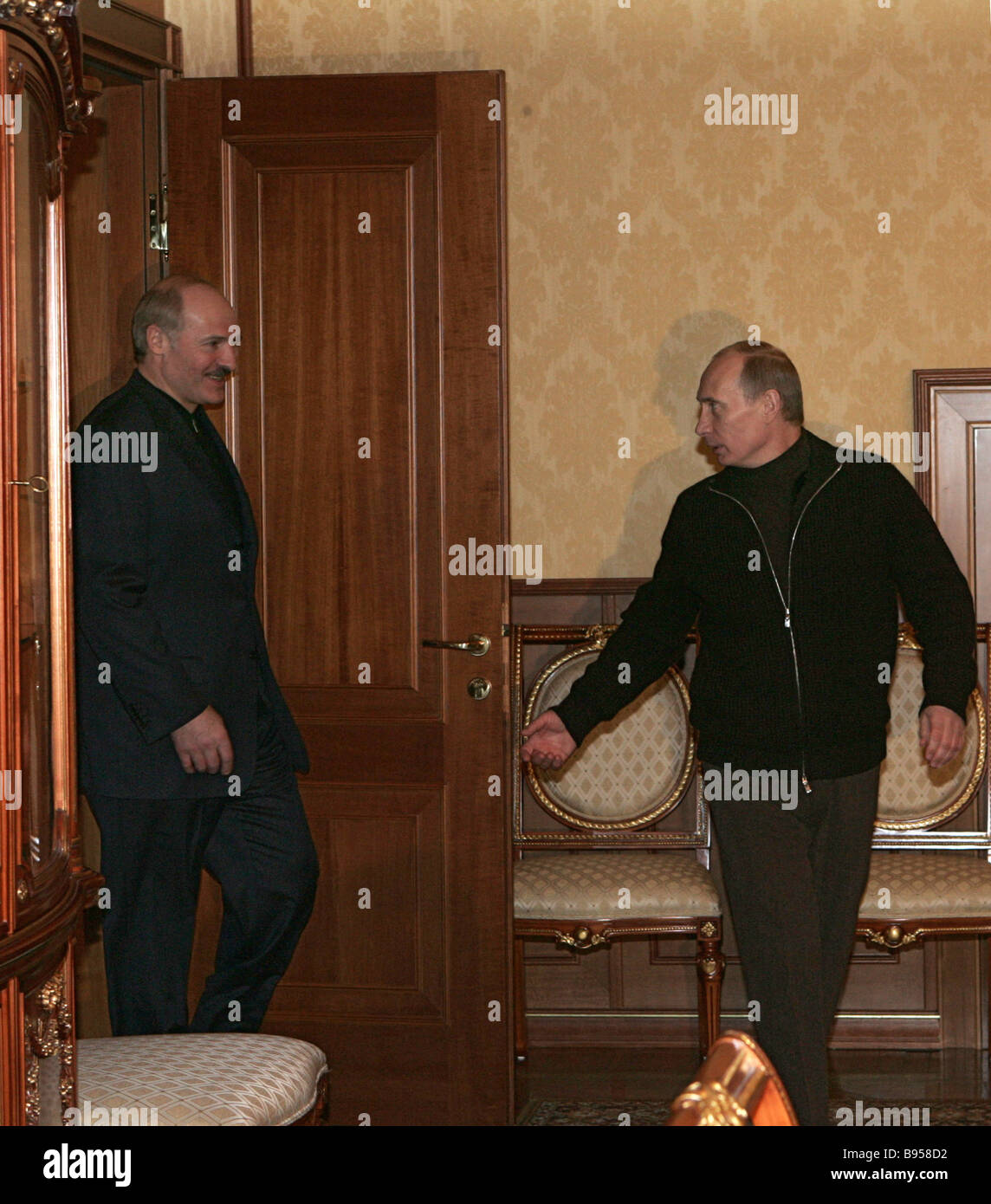 Belarussian President Alexander Lukashenko and Russian President ...