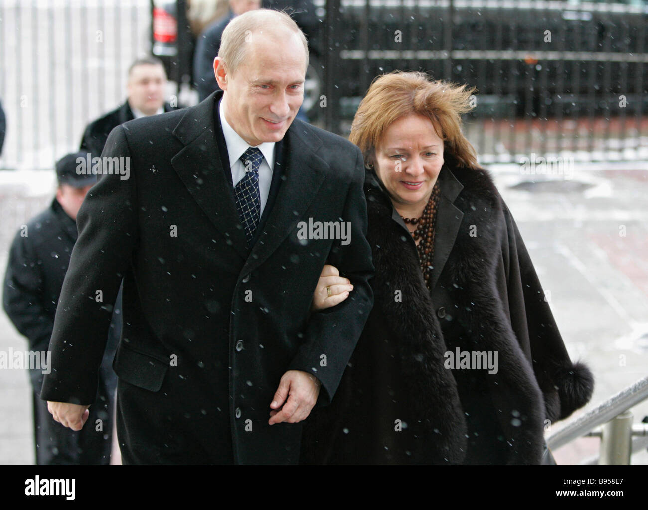 December 2 2007 President Vladimir Putin And His Wife Lyudmila Outside